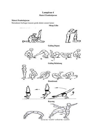 Rencana Perangkat Pembelajaran Senam lantai 1 | PDF