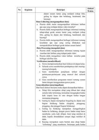 Rencana Perangkat Pembelajaran Senam lantai 1 | PDF