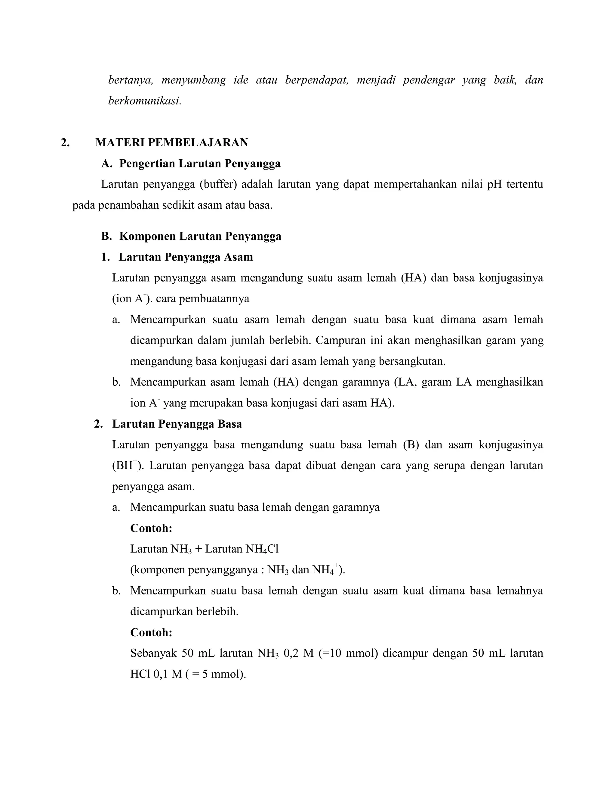 Rpp larutan penyangga sma terbaru | PDF