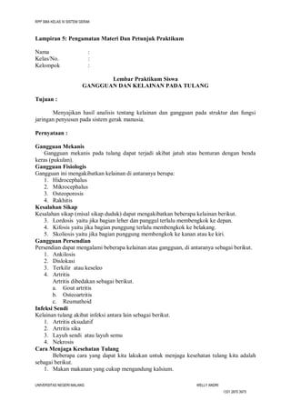 Rpp sistem gerak welly | PDF
