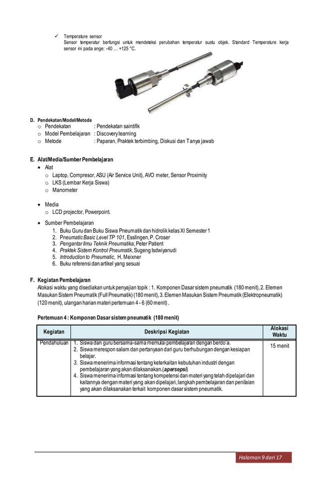 RPP Sietem Kontrol Elektro Pneumatik Kls XI (2) | DOCX