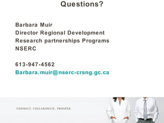 NSERC Partnership Programs | PPT