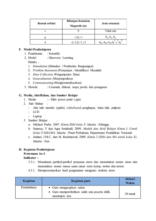 Rpp struktur atom | DOCX