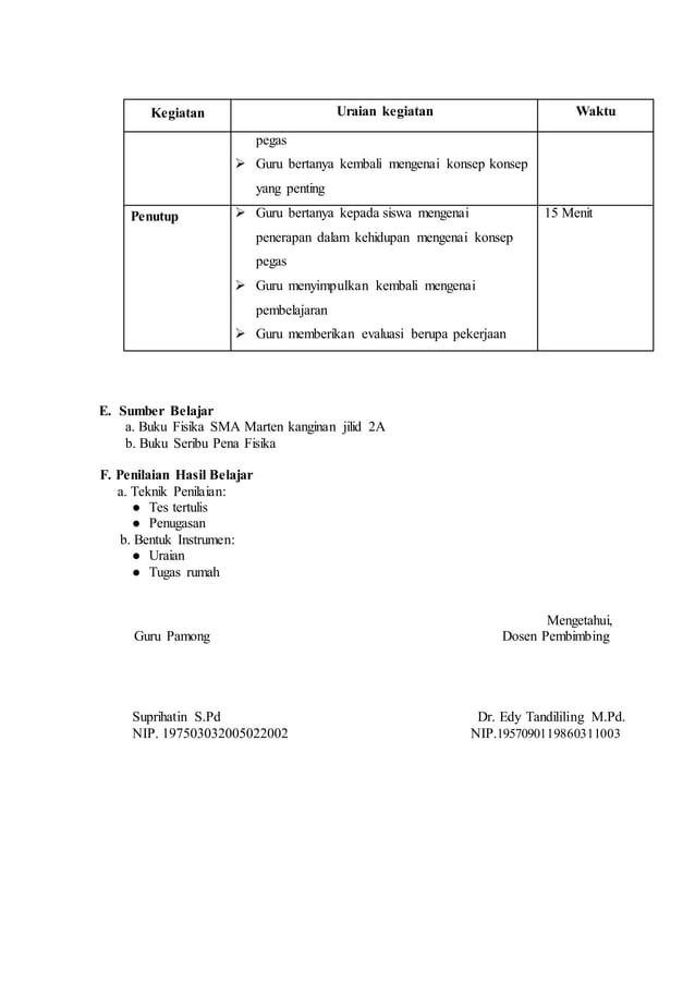 Rpp susunan pegas | PDF