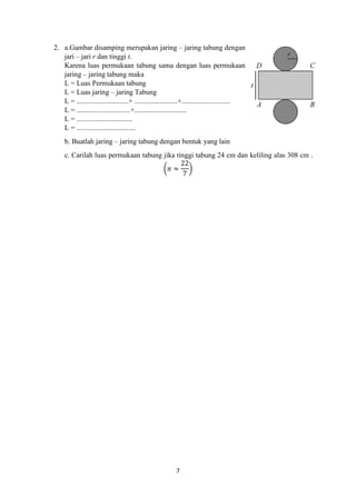 RPP Bangun Ruang Sisi Lengkung ( Tabung ) Matematika SMP kelas IX ...