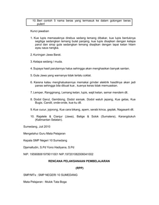 Rpp tata boga smp kelas 7 8 9 | DOC
