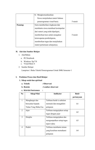 Rpp teknik pemerograman semester1 | PDF