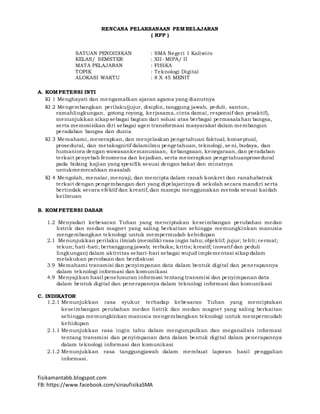 Rpp teknologi digital | DOCX