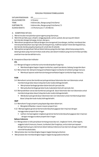 Rpp tema v, subtema 2, pemb 4, 5, 6 | DOCX