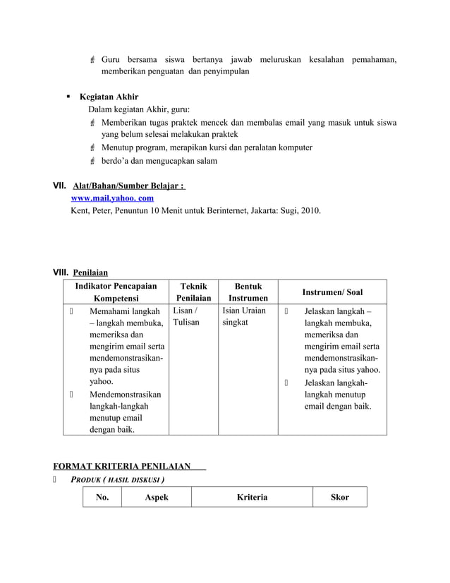 Rpp tik kelas 6 sem 1 | DOC
