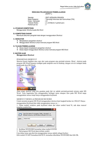 Rpp tik kls 4 semester 1 | PDF