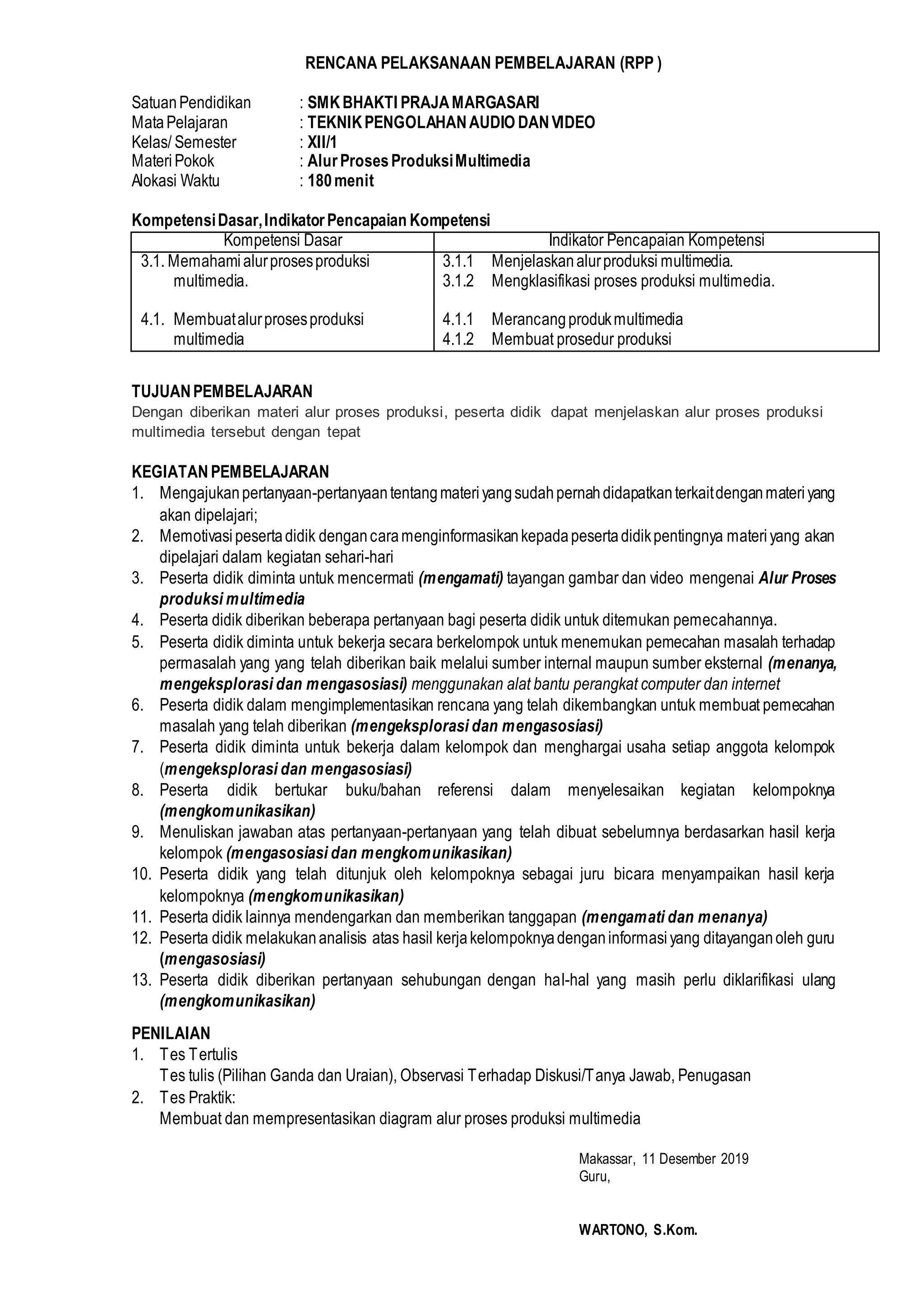 Rpp tpav 2020 | PDF | Free Download