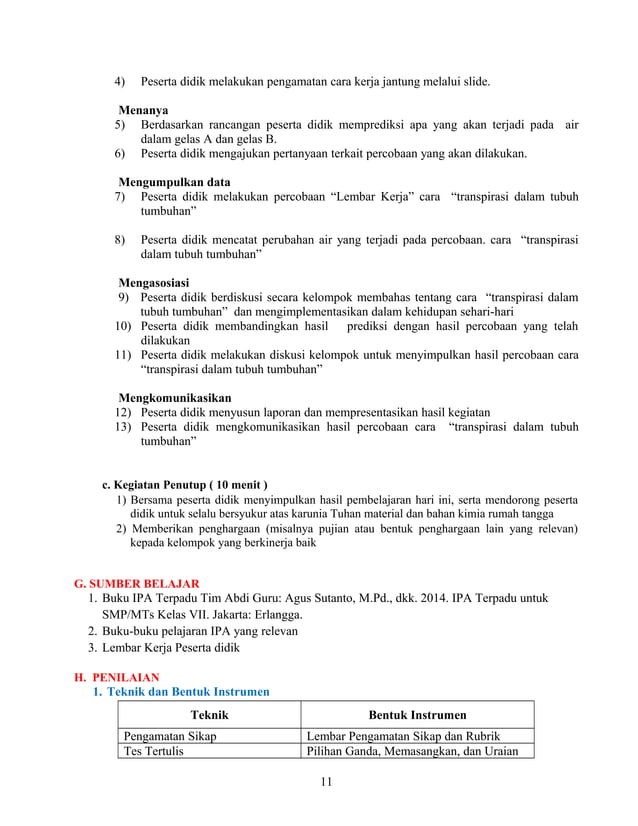 Rpp viii bab 8 - tekanan pada zat cair | DOC