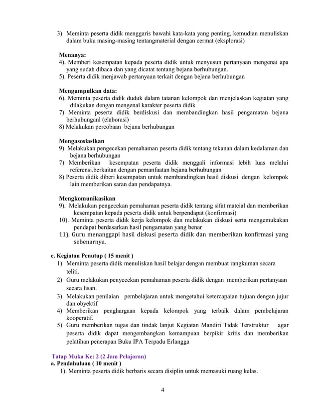 Rpp viii bab 8 - tekanan pada zat cair | DOC