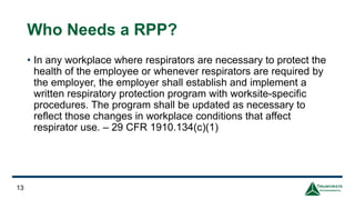 Nine Key Steps to Building Your Respiratory Protection Program | PDF