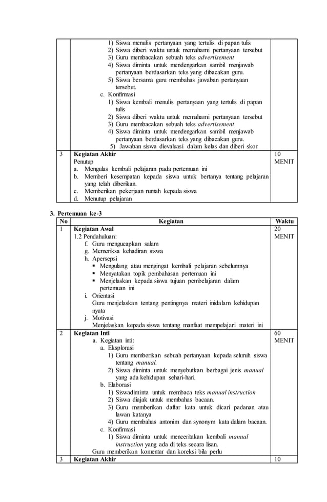 Rppxii 1 i kd 3.1 Bahasa Inggris SMK KTSP | PDF