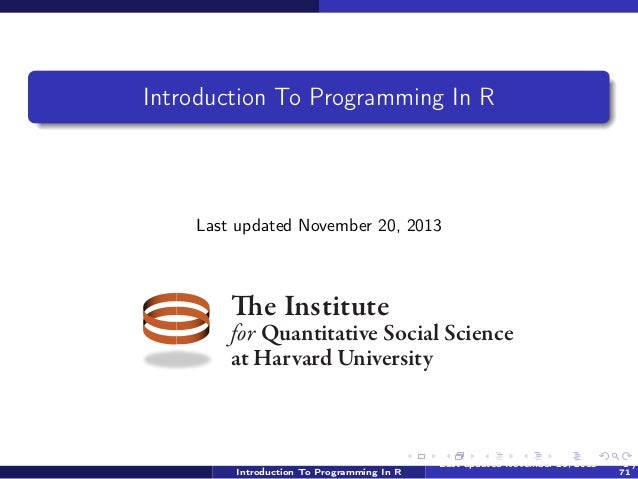 Introduction to R Programming
