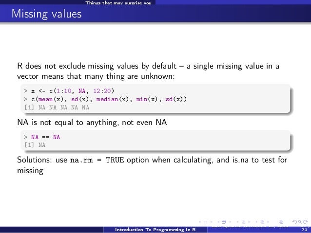 Introduction To R Programming