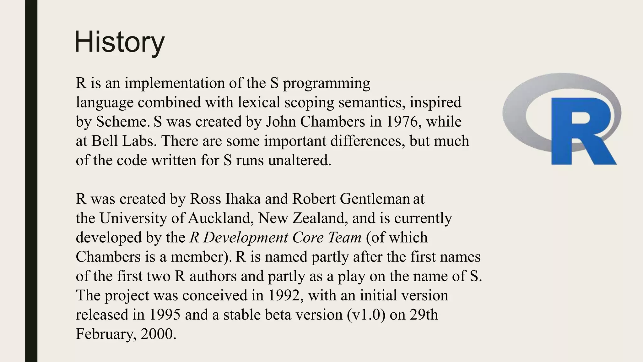 R programming Language | PPTX