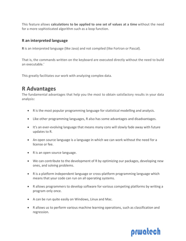 R programming advantages and disadvantages | PDF
