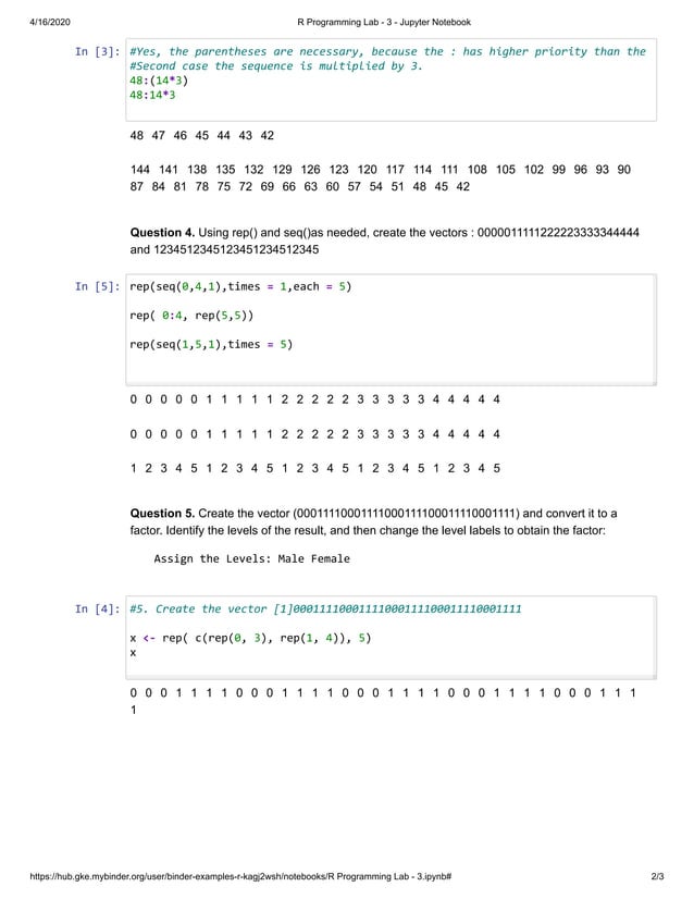 R programming lab 3 - jupyter notebook | PDF | Business and Finance