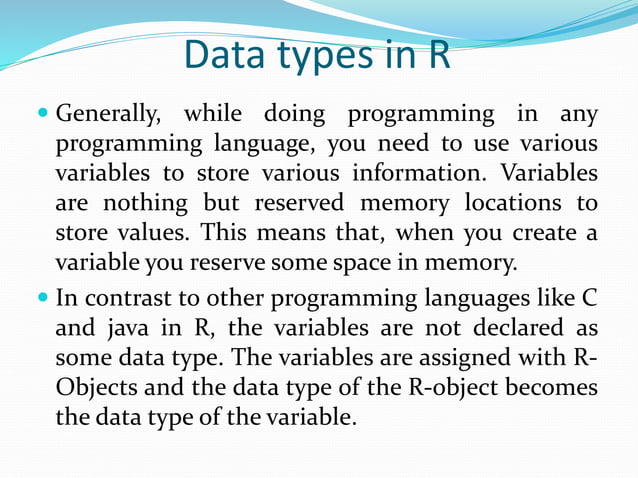 R programming language