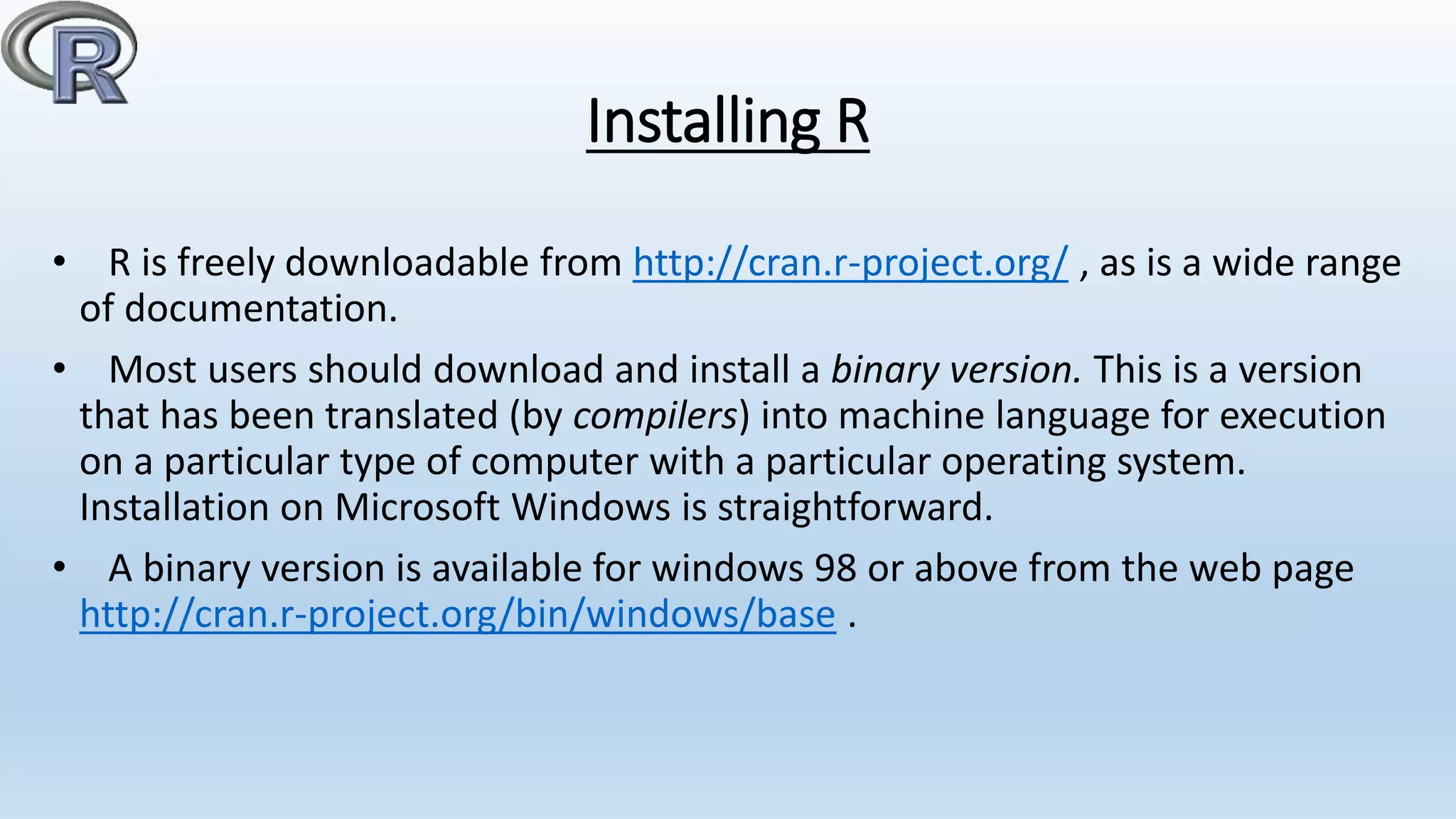 R programming presentation | PPTX