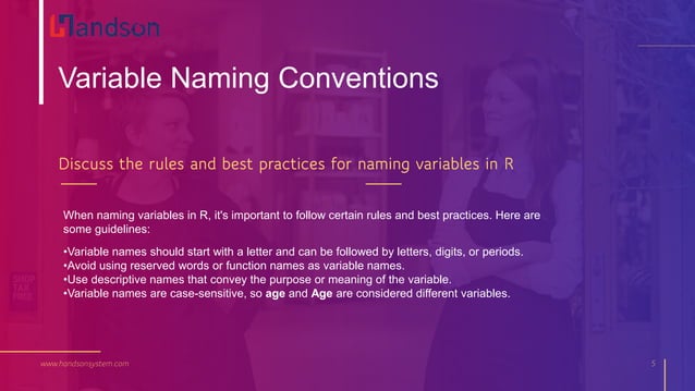 R Programming Variable Ppt