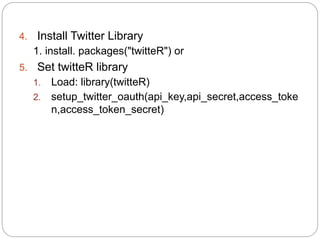 R project(Analyze Twitter with R) | PPT