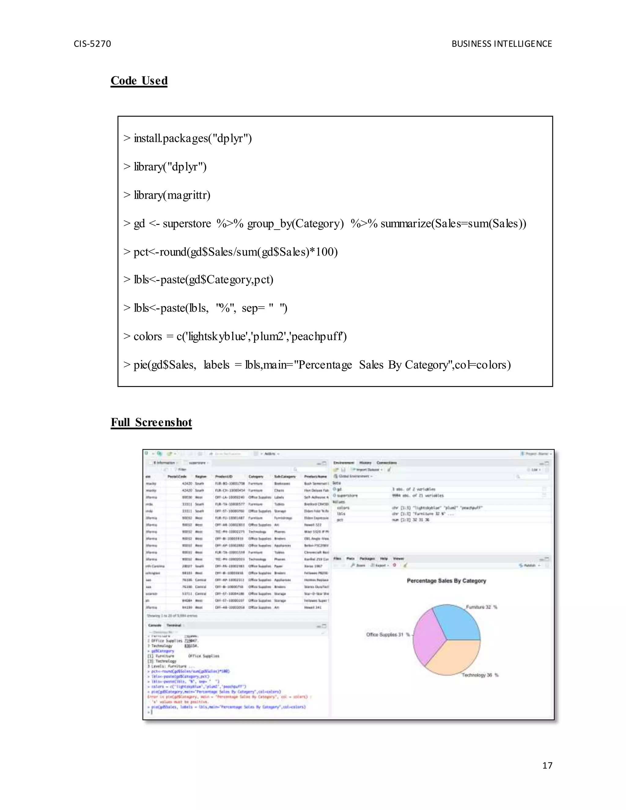 Superstore Data Analysis Using R Docx