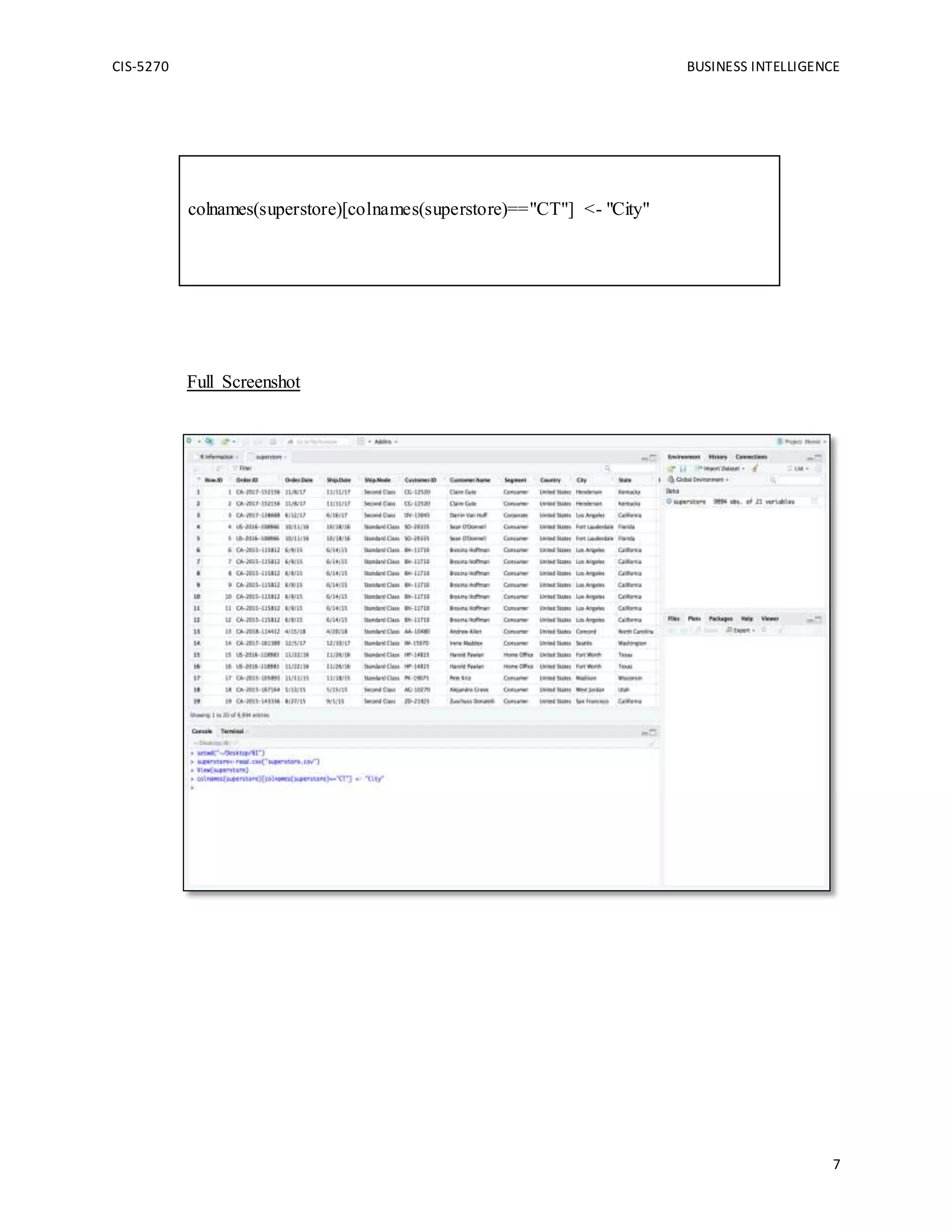 Superstore Data Analysis using R | DOCX