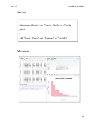 Superstore Data Analysis using R | DOCX