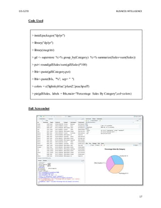 Superstore Data Analysis using R | DOCX