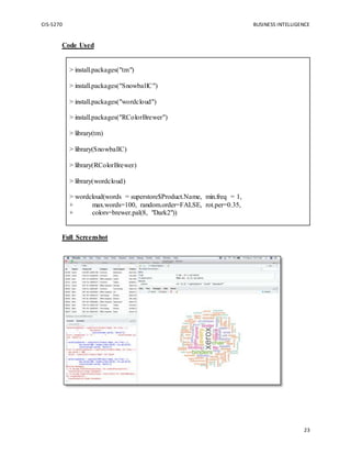 Superstore Data Analysis using R | DOCX