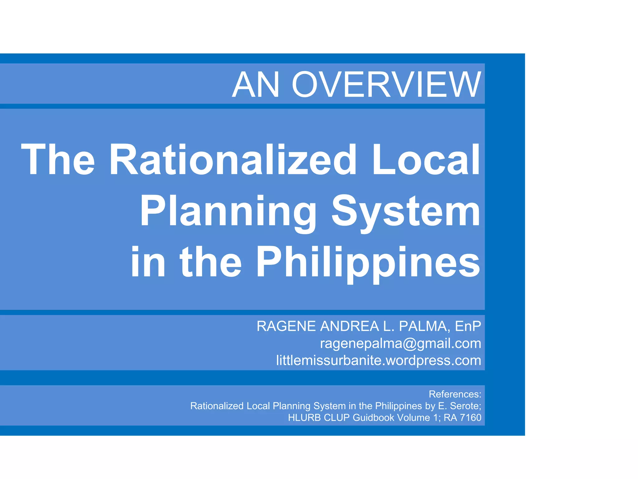 Rationalized Planning System | PPTX