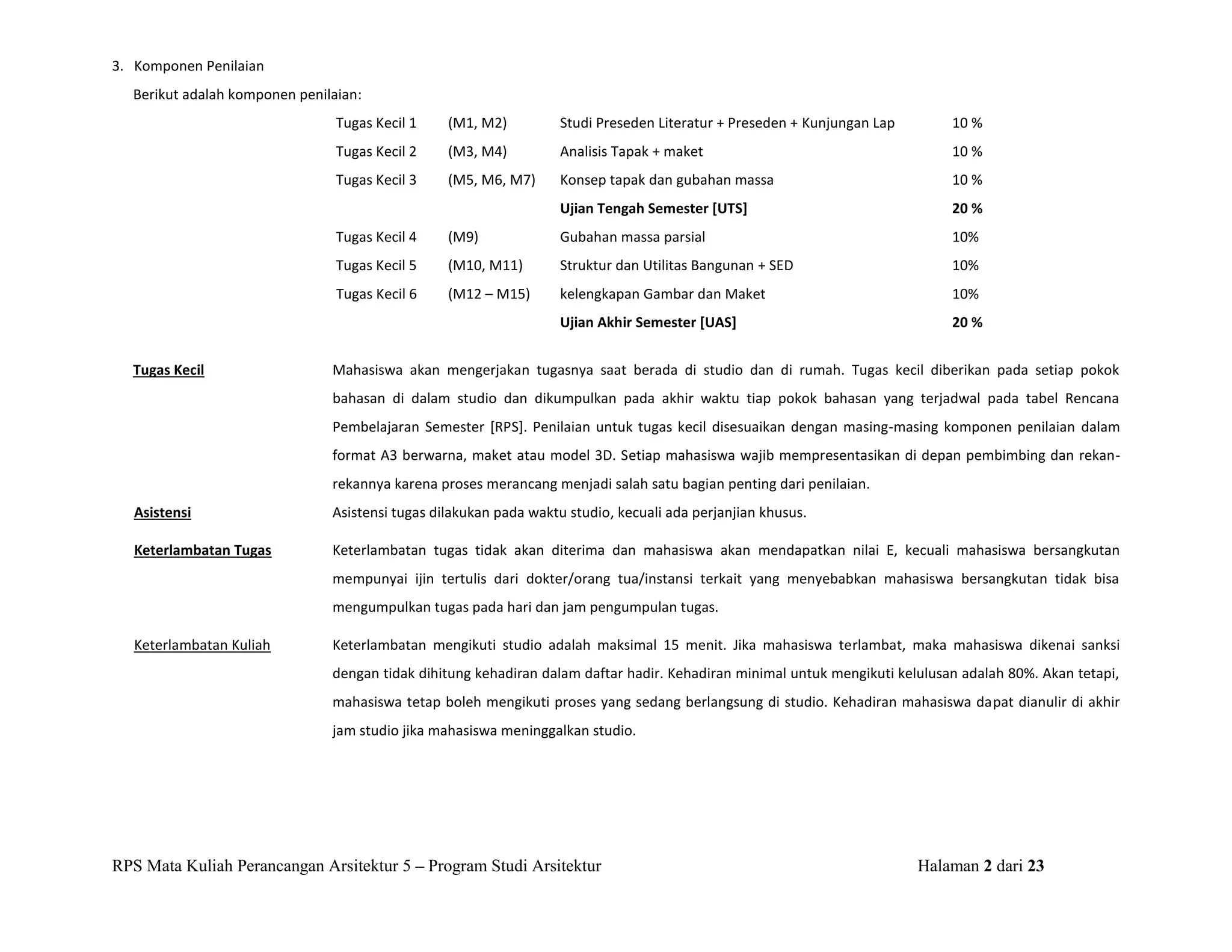 Rps ars-401-rps-perancangan-arsitektur-v | PDF