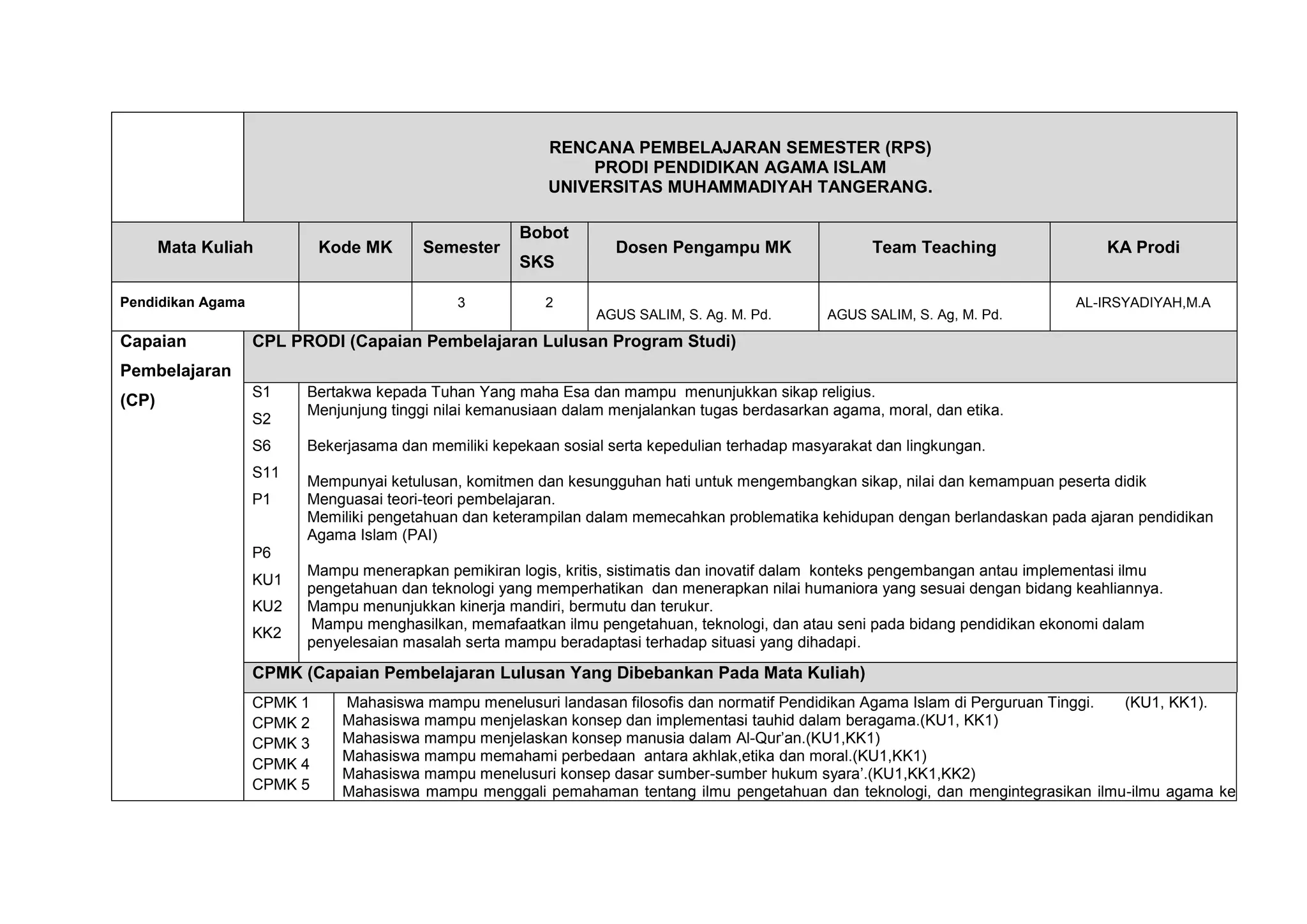 RPS-PENDIDIKAN-AGAMA lapemba universitas muhammadiyah tangerang(1).pdf