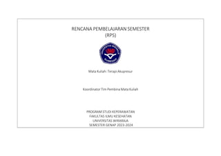 RENCANA PEMBELAJARAN SEMESTER MK AKUPRES | PDF
