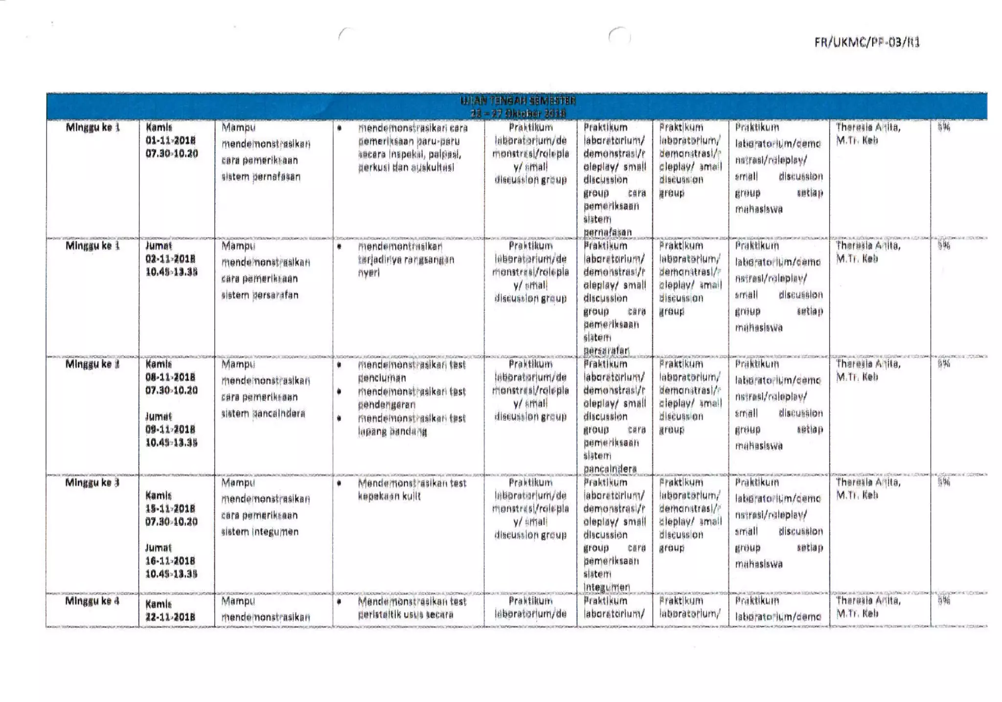 RPS Anatomi dan Fisiologi | PDF