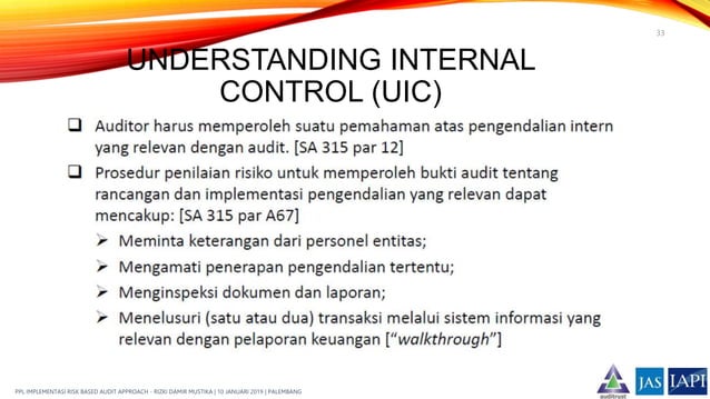 Perencanaan Audit Dr Jamaludin Iskak, Ak, MSi, CA, CPI, ACPA, CPA | PPTX
