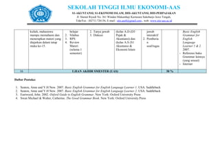 RPS Bahasa Inggris 1 | PDF