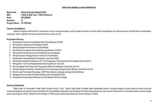 Rps dan rpp media & sumber belajar paud | PDF