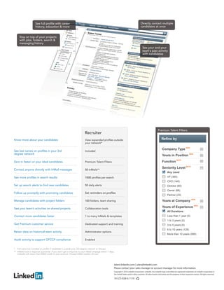 LinkedIn Recruiter Professional Datasheet | PDF