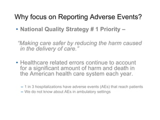 Reporting Patient Safety Events Challenge Webinar | PPT
