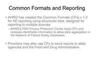 Reporting Patient Safety Events Challenge Webinar | PPT