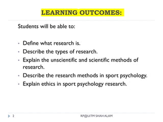 sps431-t11_research methods in sport psychology | PPT