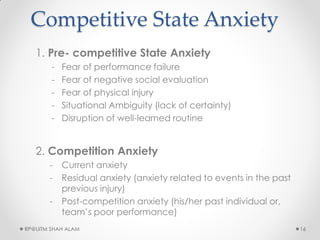 sps431-t3_arousal, anxiety and sports performance | PDF | Brain and Nervous System Disorders ...