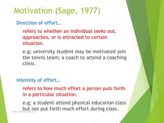 sps431-t5_motivation and sports performance | PDF