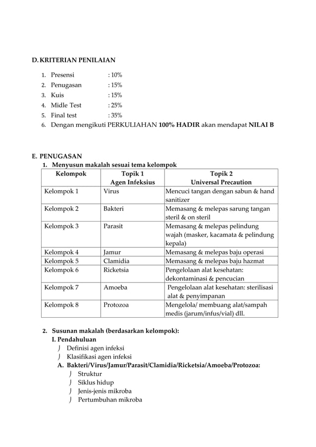 Rencana Pembelajaran Semester MK IDK ok | PDF