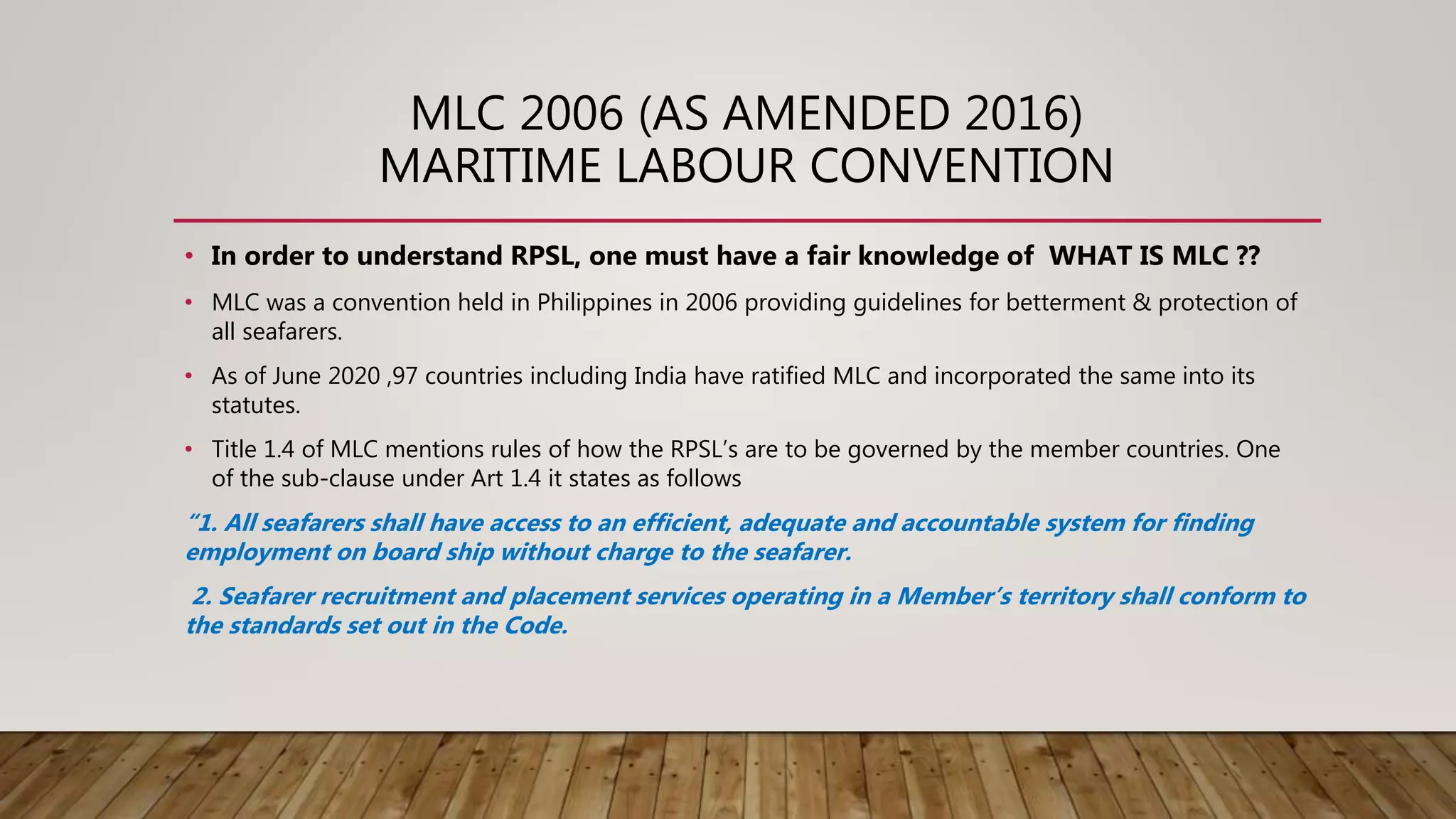 RPSL & SEA By Capt.Pankaj Kapoor | PPTX